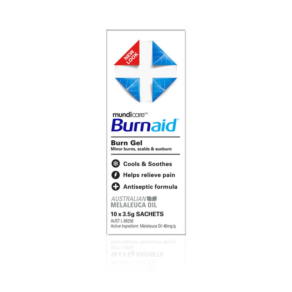 Mundicare Burnaid Burn Gel Sachet (Pack of 10) - Alpha First Aid