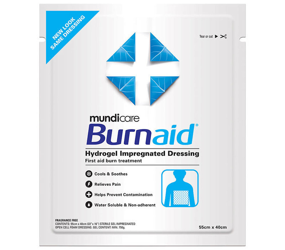 Burnaid Burn Gel Dressing Pad 55cm x 40cm - Alpha First Aid