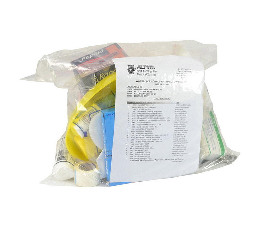 Low Risk Workplace Kit Contents only/Refill Pack - Alpha First Aid