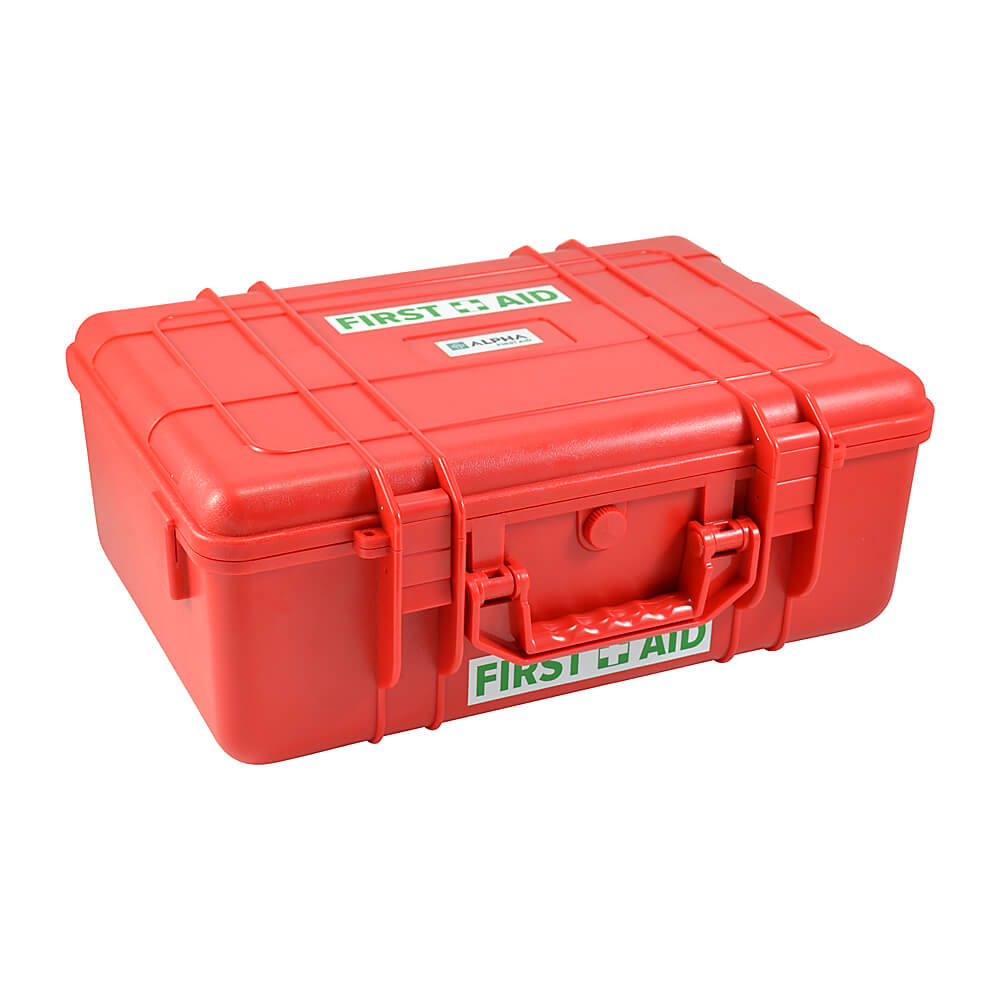 Heavy Duty & Waterproof Large First Aid Case [Red] - Alpha First Aid