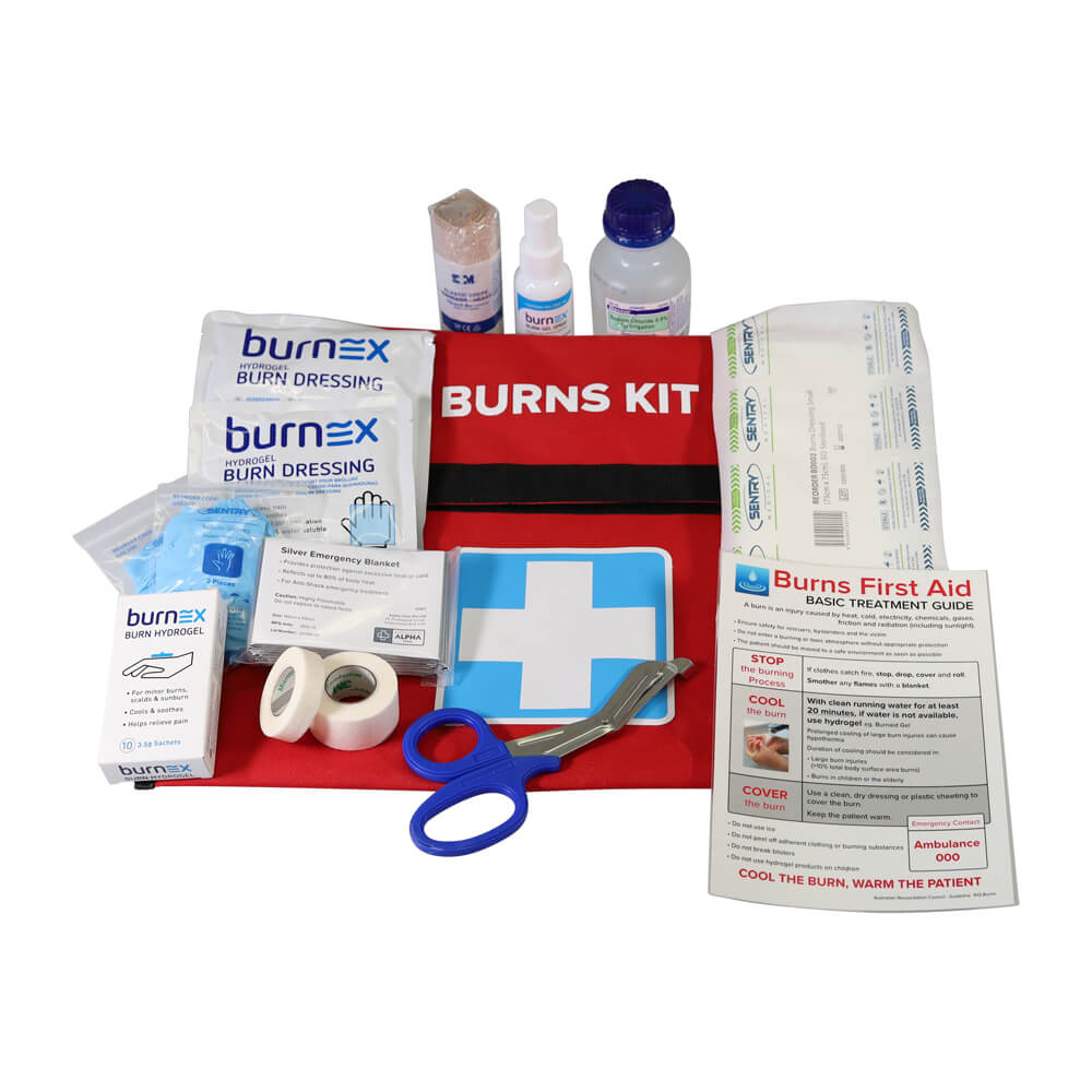 Emergency Burn Kit In Red Soft Pack Burn Bag - Alpha First Aid