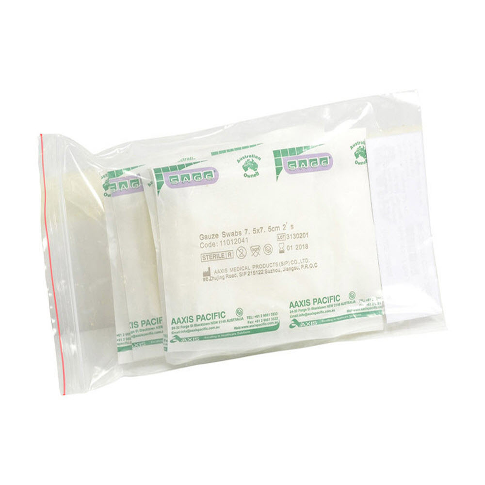 Gauze Swabs 2" 7.5 x 7.5cm Sterile - Singles - Alpha First Aid
