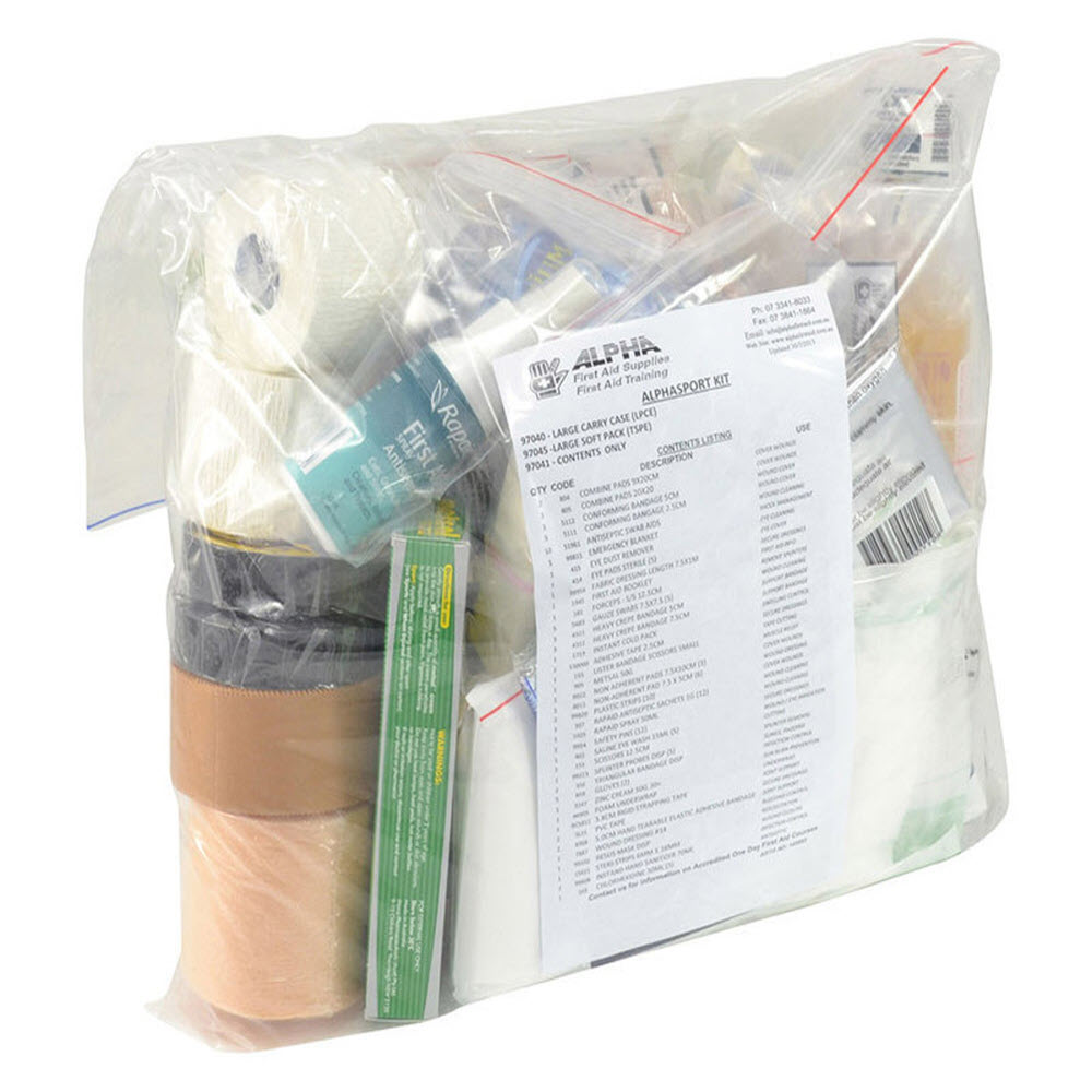 Alpha Sport Kit - Contents Only/Refill Pack - Alpha First Aid
